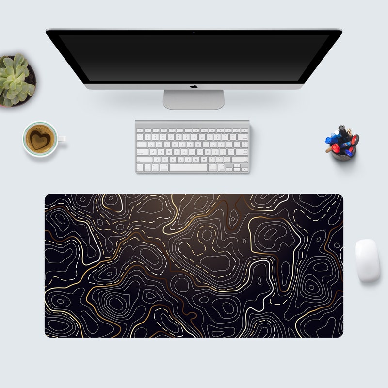 Black and White Desk Mat - Etsy