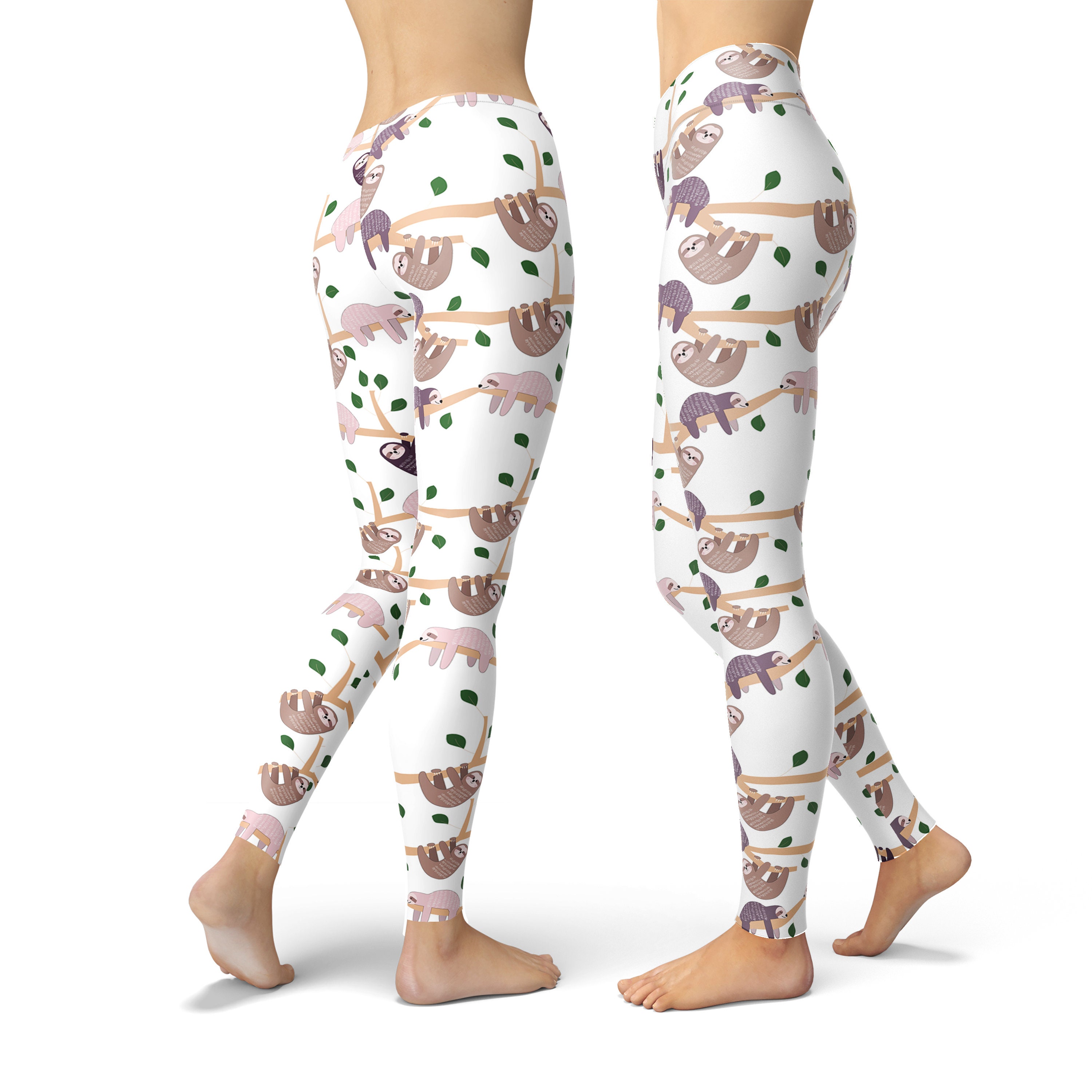 Sloth Leggings Yoga Pants Unique Leggings Sloth Pants | Etsy