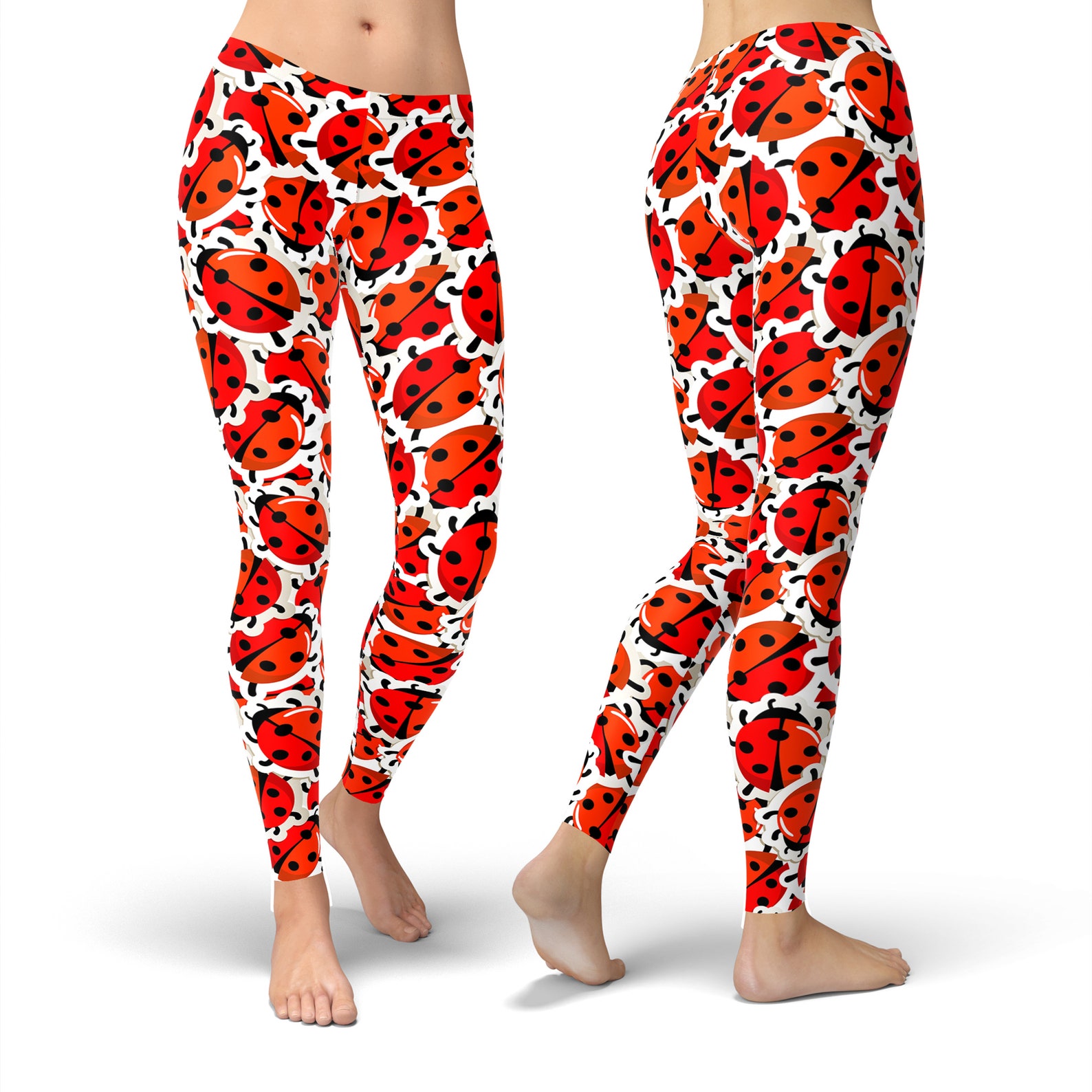 Ladybug Leggings Yoga Pants Printed Tights Workout - Etsy