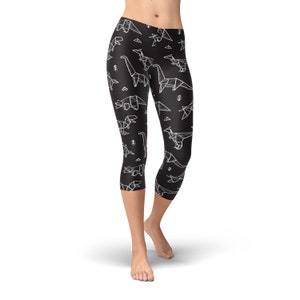 Origami Dinosaur Leggings for Women, Dinosaur Leggings, Unique Leggings ...