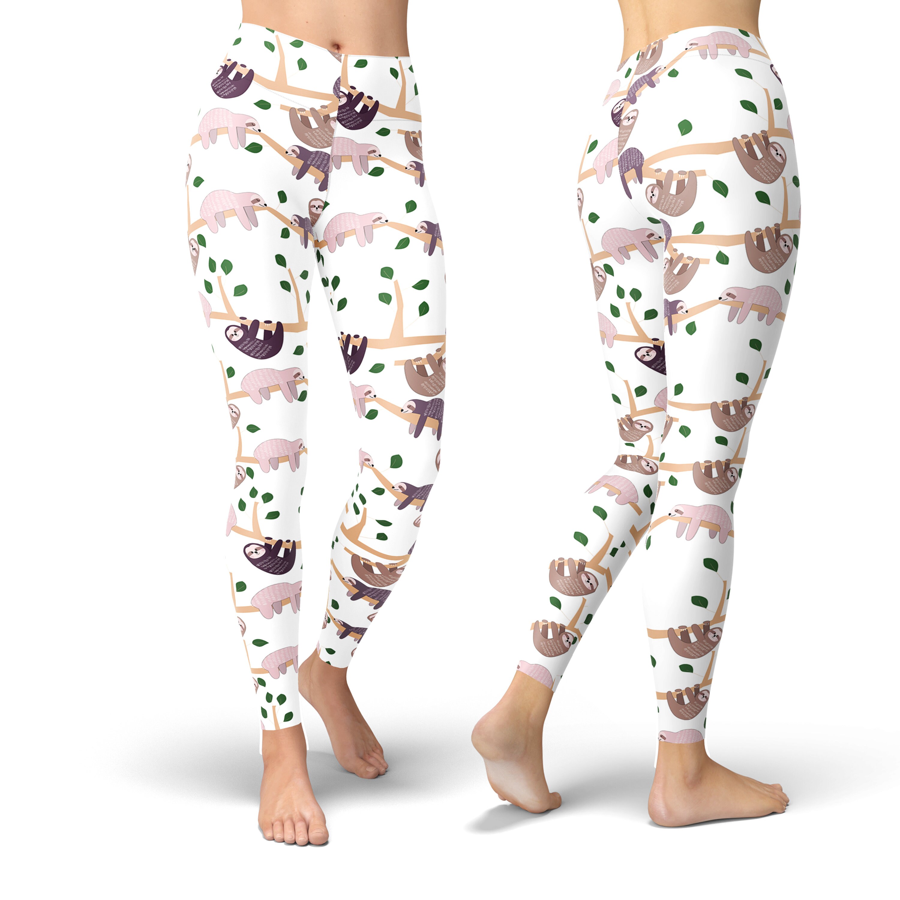 Sloth Leggings Yoga Pants Unique Leggings Sloth Pants | Etsy