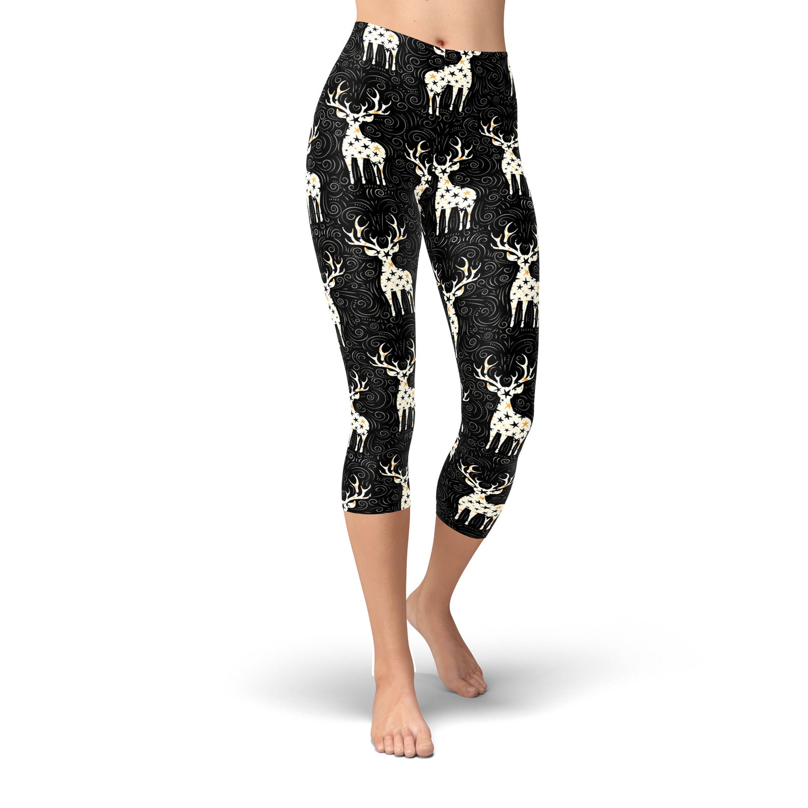Deer Leggings Wild Animals Pants Animal Print Leggings - Etsy