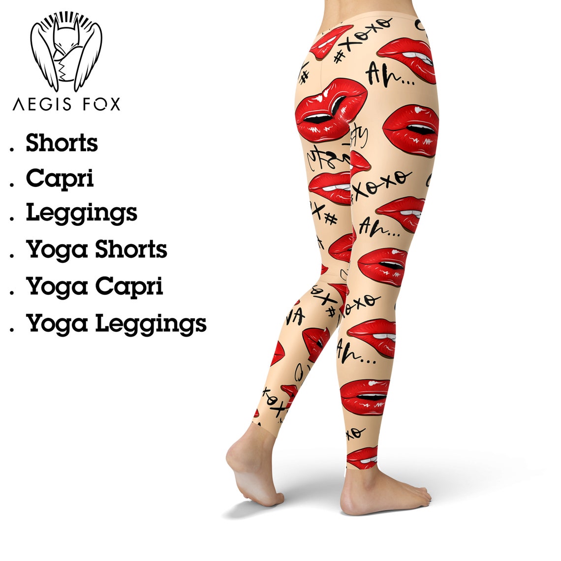 Sexy Lips Leggings for Women Print Leggings Yoga Pants | Etsy