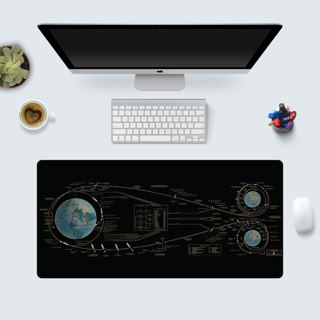 Apollo 1967 NASA Desk Mat: Large Gaming Mouse Pad - Etsy