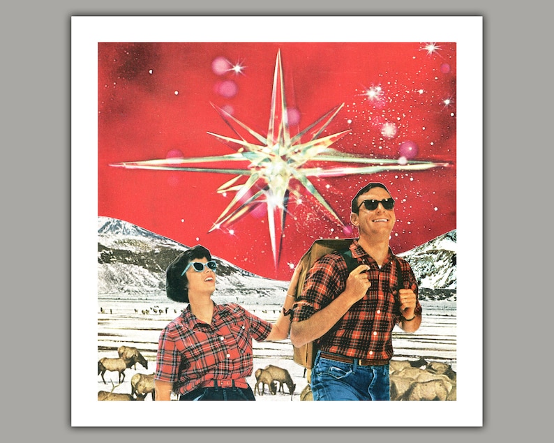 Brightest Star Surreal Collage Art Print Wall Art Retro - Etsy