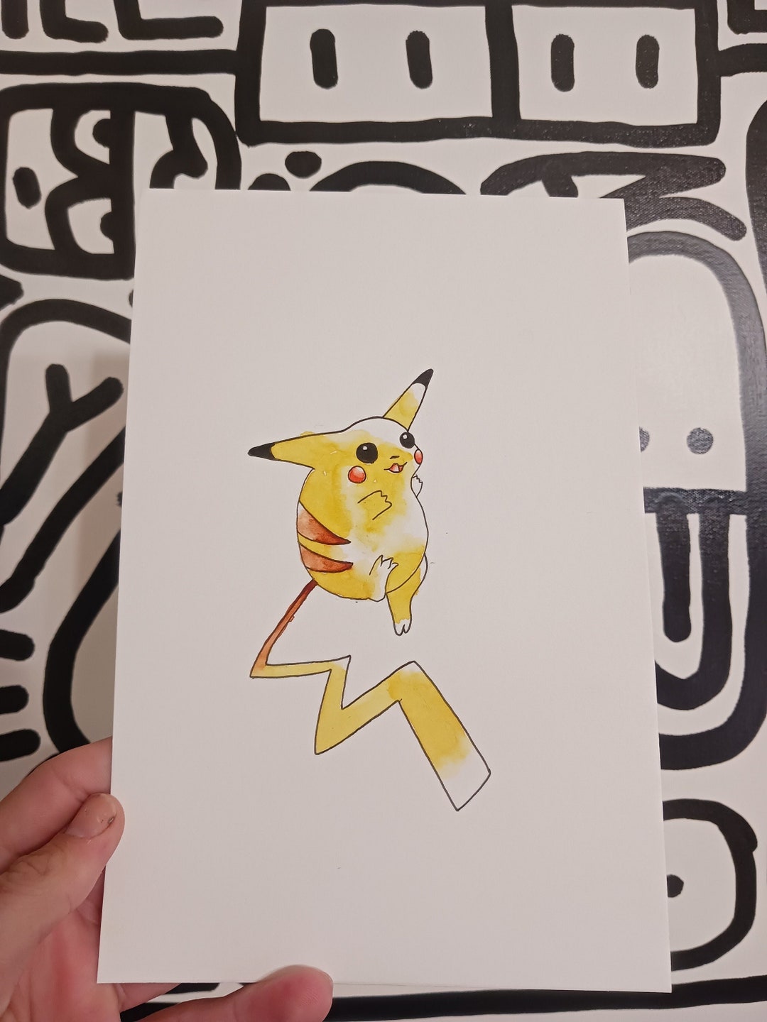 Pikachu Watercolor Original Painting - Etsy