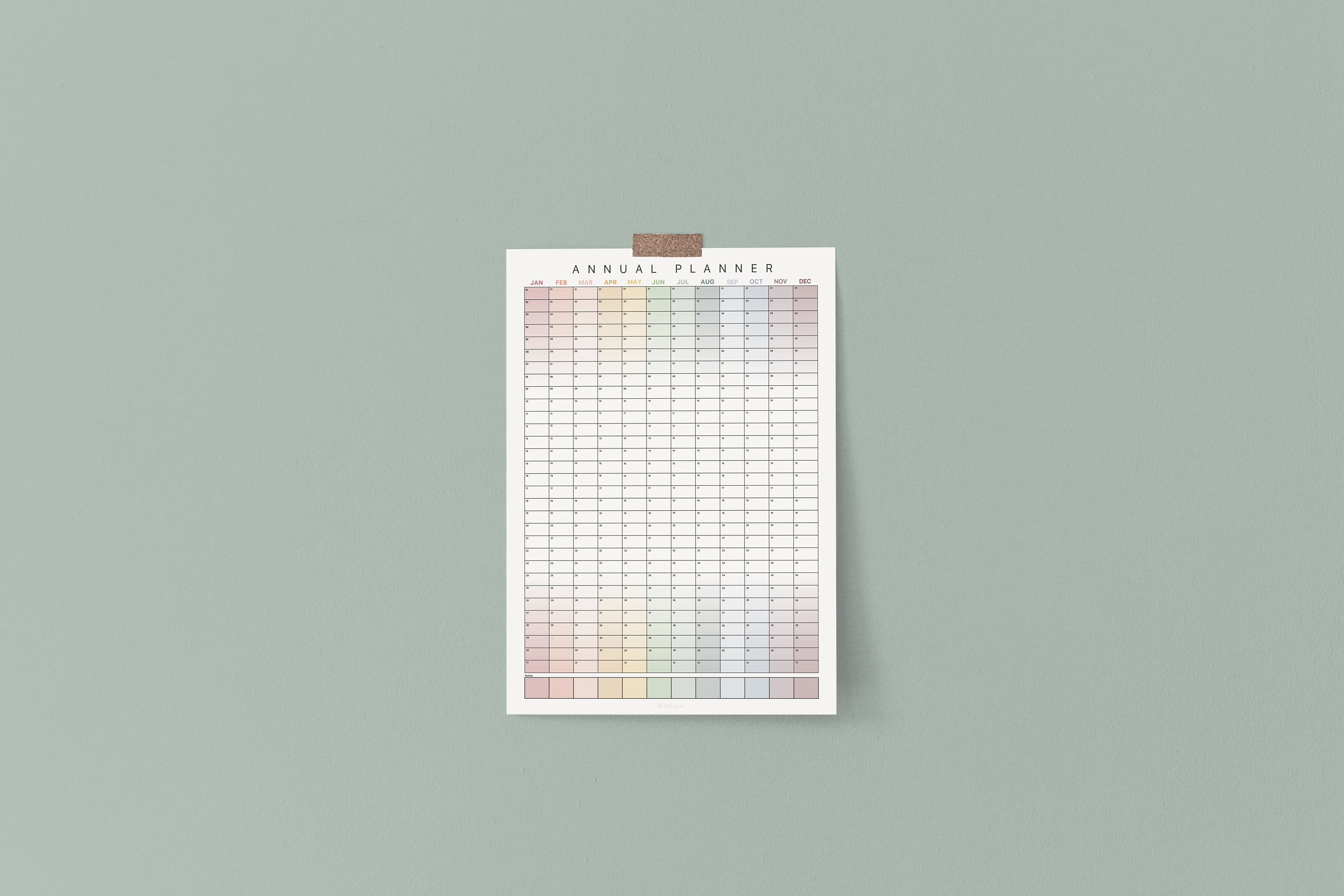 Perpetual Wall Planner Printable Annual Planner Poster - Etsy