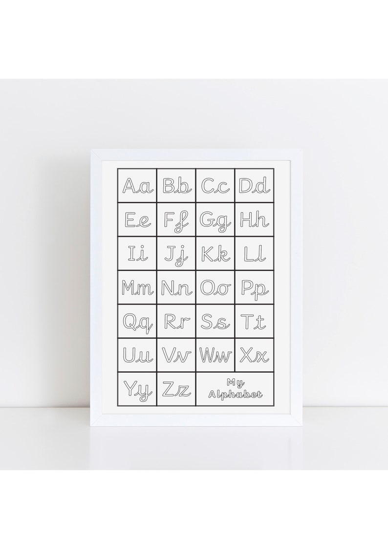 Alphabet Printable, Handwriting Educational Printable, Kid's Printable ...