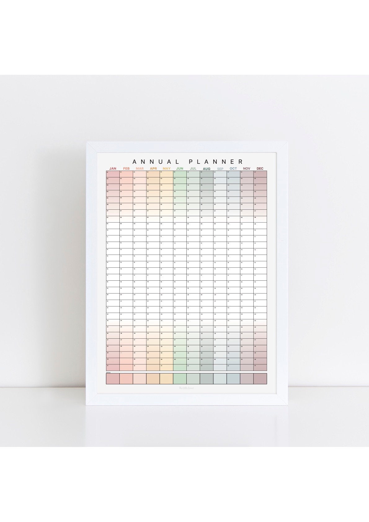 Perpetual Wall Planner Printable Annual Planner Poster - Etsy