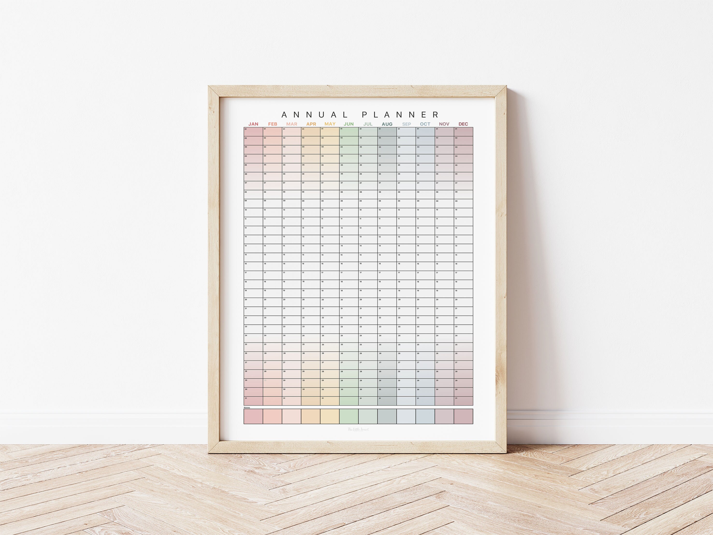 Perpetual Wall Planner Printable Annual Planner Poster - Etsy