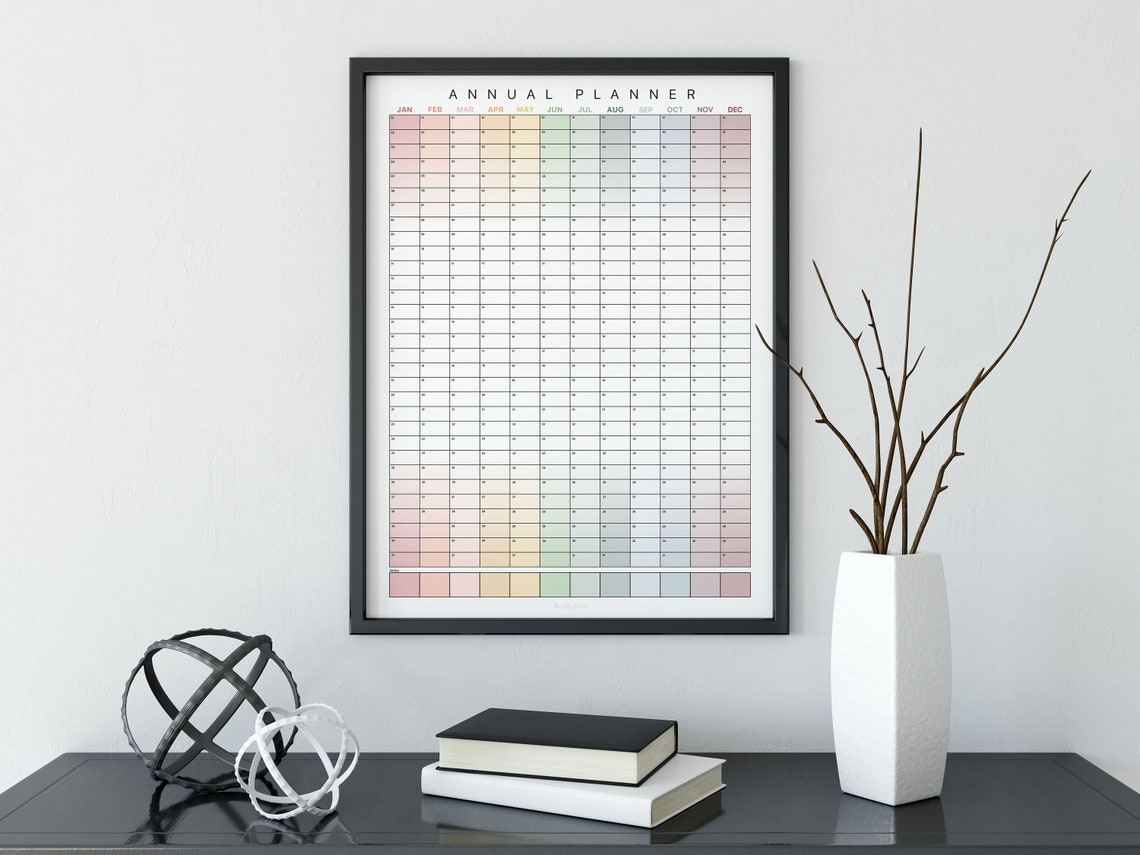 Perpetual Wall Planner Printable Annual Planner Poster - Etsy