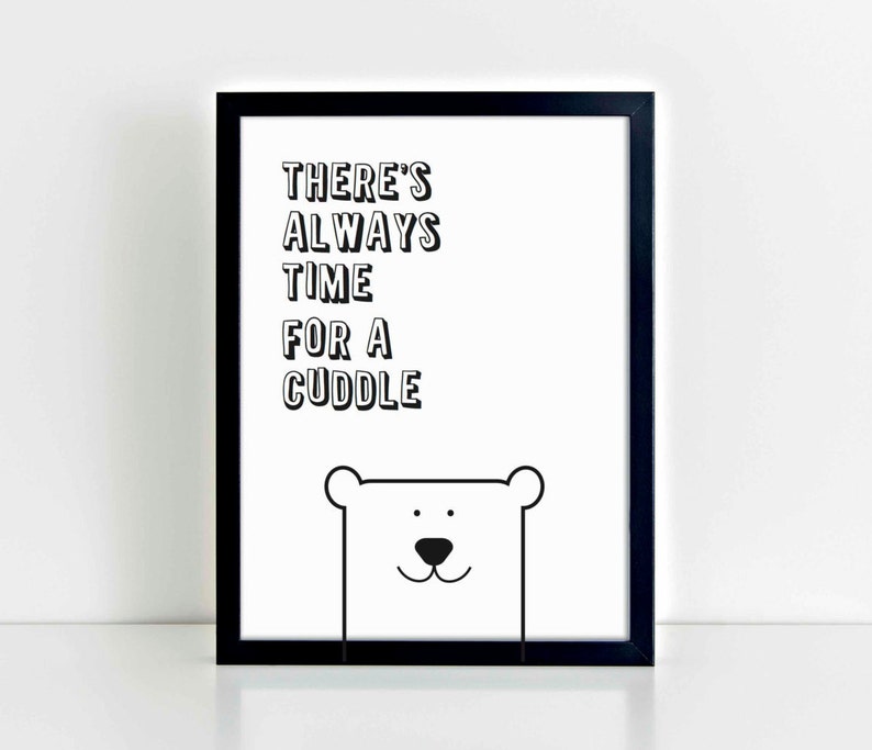 Time for a Cuddle Printable Nursery Print Instant Download - Etsy