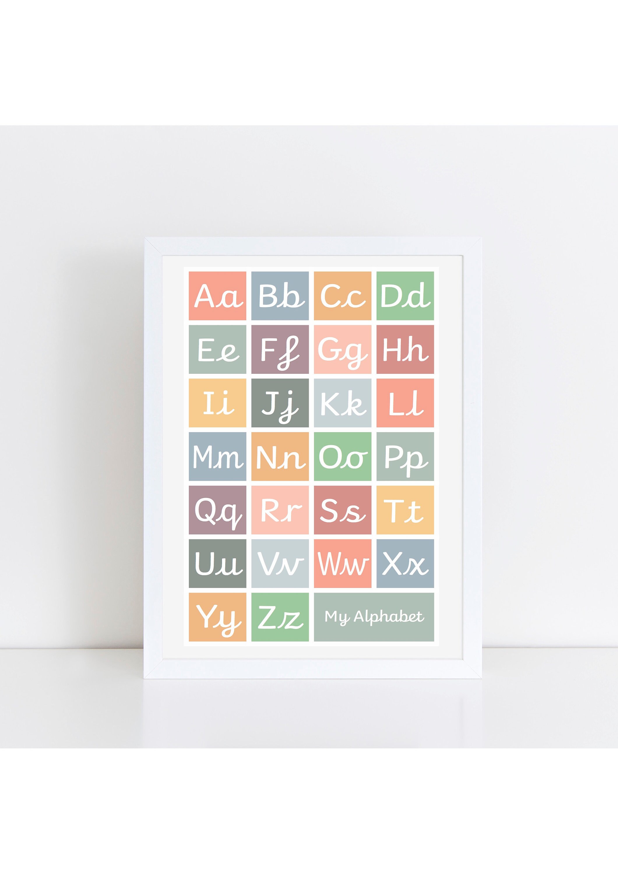 Alphabet Printable, Handwriting Educational Printable, Kid's Poster ...
