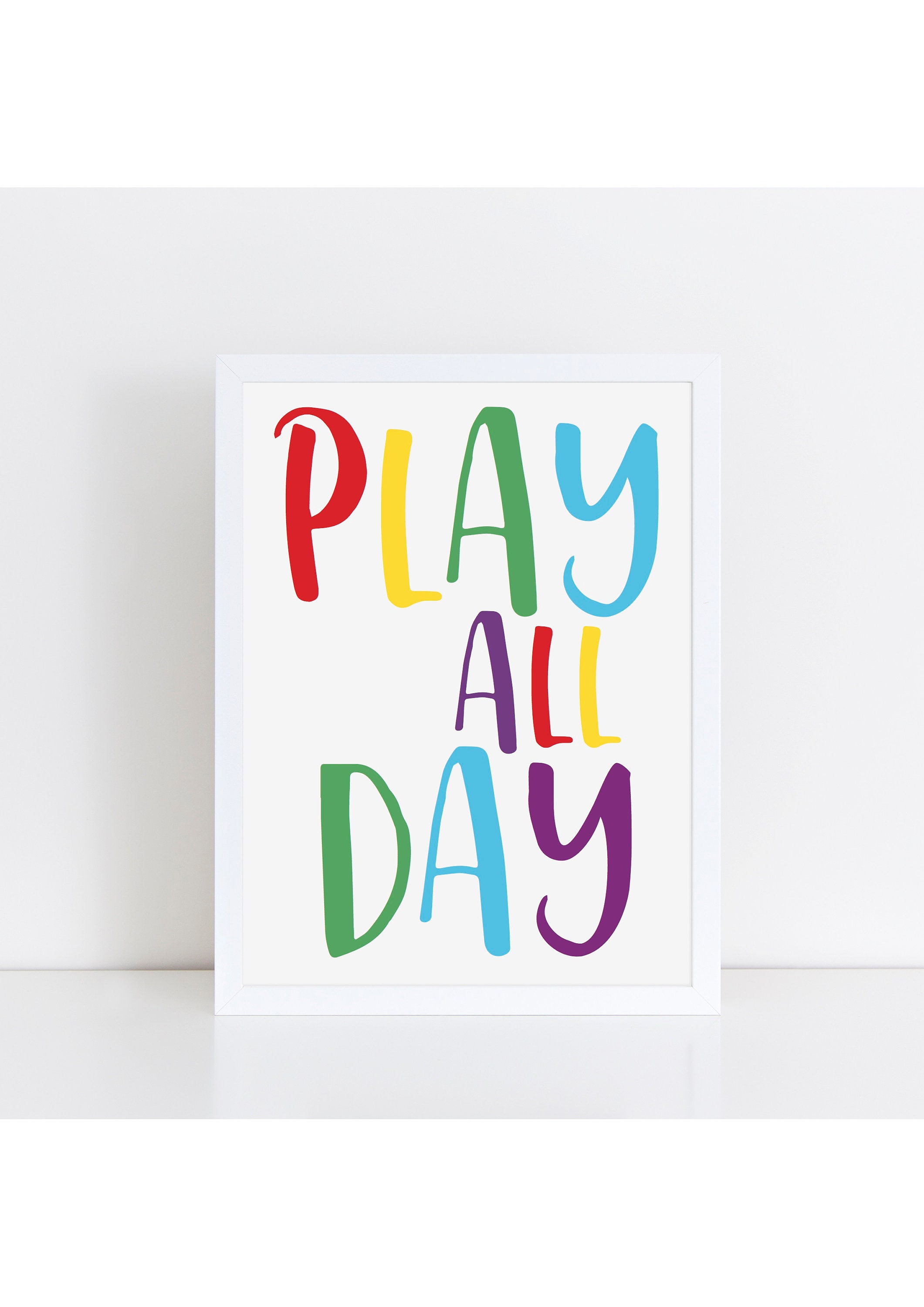 Play All Day Printable Nursery Printable Playroom Print - Etsy