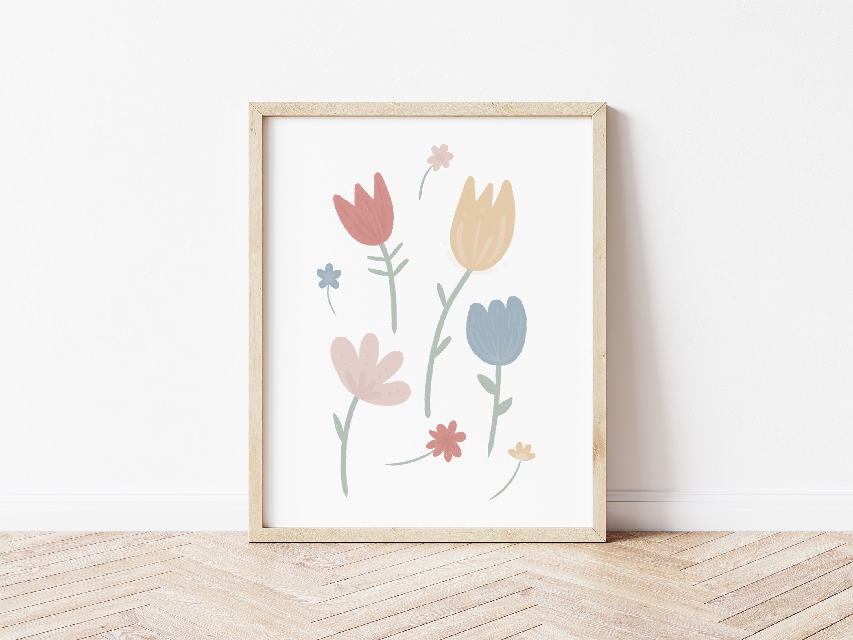 Spring Flowers Printable, Nursery Printable, Kid's Poster, Instant ...
