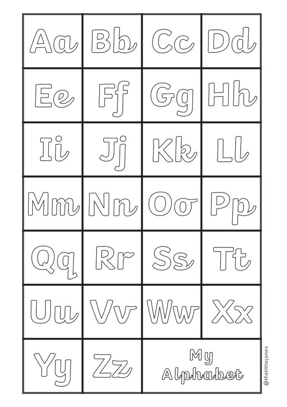 Handwriting Alphabet Print