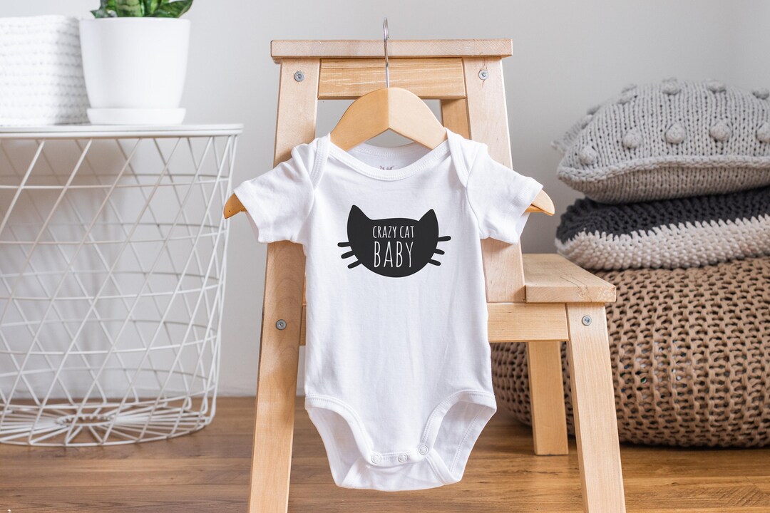 Cat Onesie®, Crazy Cat Baby, Funny Baby Onesie®, Baby Shower Gift, Cat ...