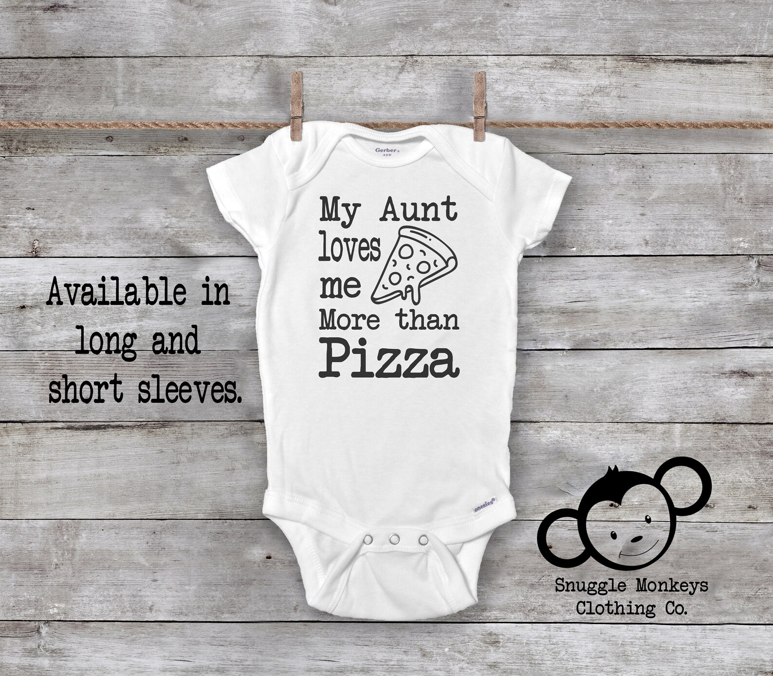 Pizza Onesie® Funny Baby Onesies® Aunt Onesie® Auntie | Etsy