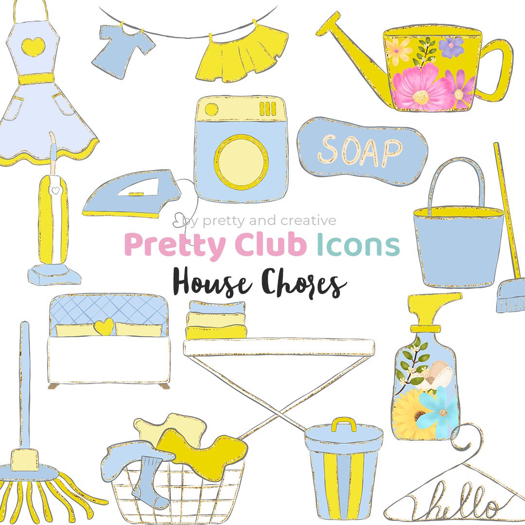 Housework Clipart Cleaning Clipart House Chores Instant Download Chores ...