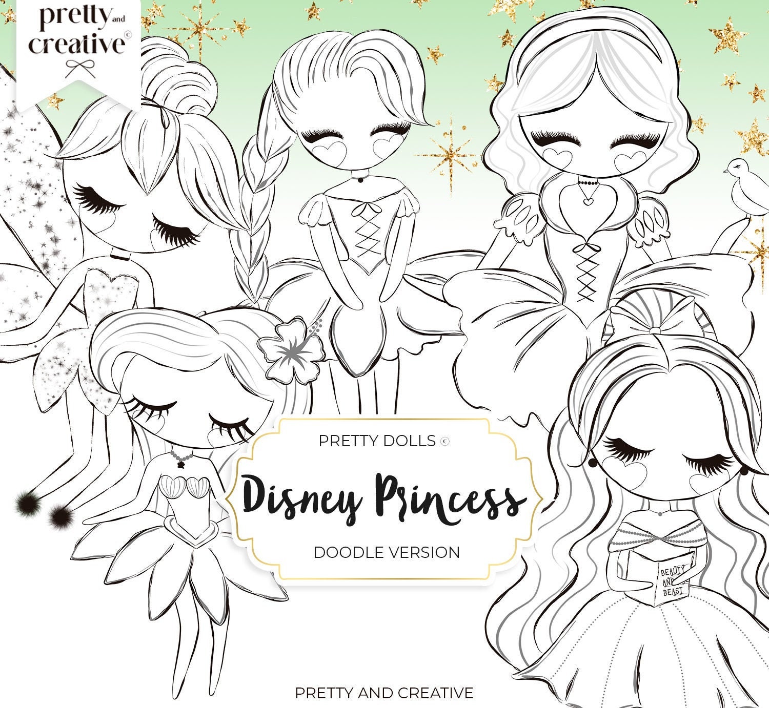 Papercraft Craft Supplies & Tools Punky Princess Clipart Story ClipArt ...
