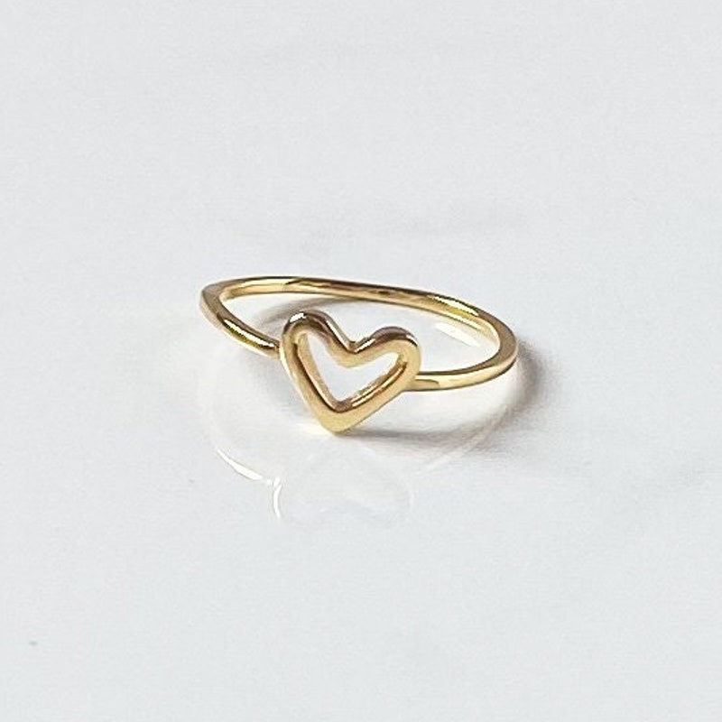 Open Heart Ring - Etsy