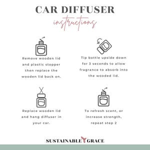Car Diffuser, Hanging Car Diffuser, Car Air Freshener, Wood Reed ...