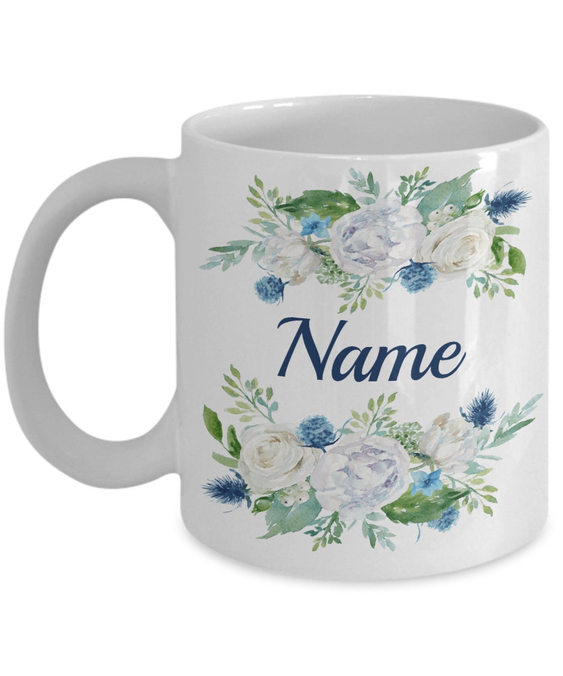 Personalized Name Mug Custom Name Mug for Women Floral Name - Etsy