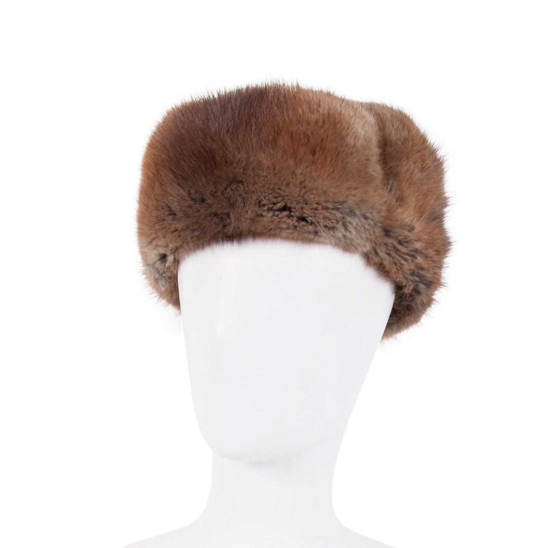 Vintage Nutria Fur Hat With Top Bow Russian Style - Etsy