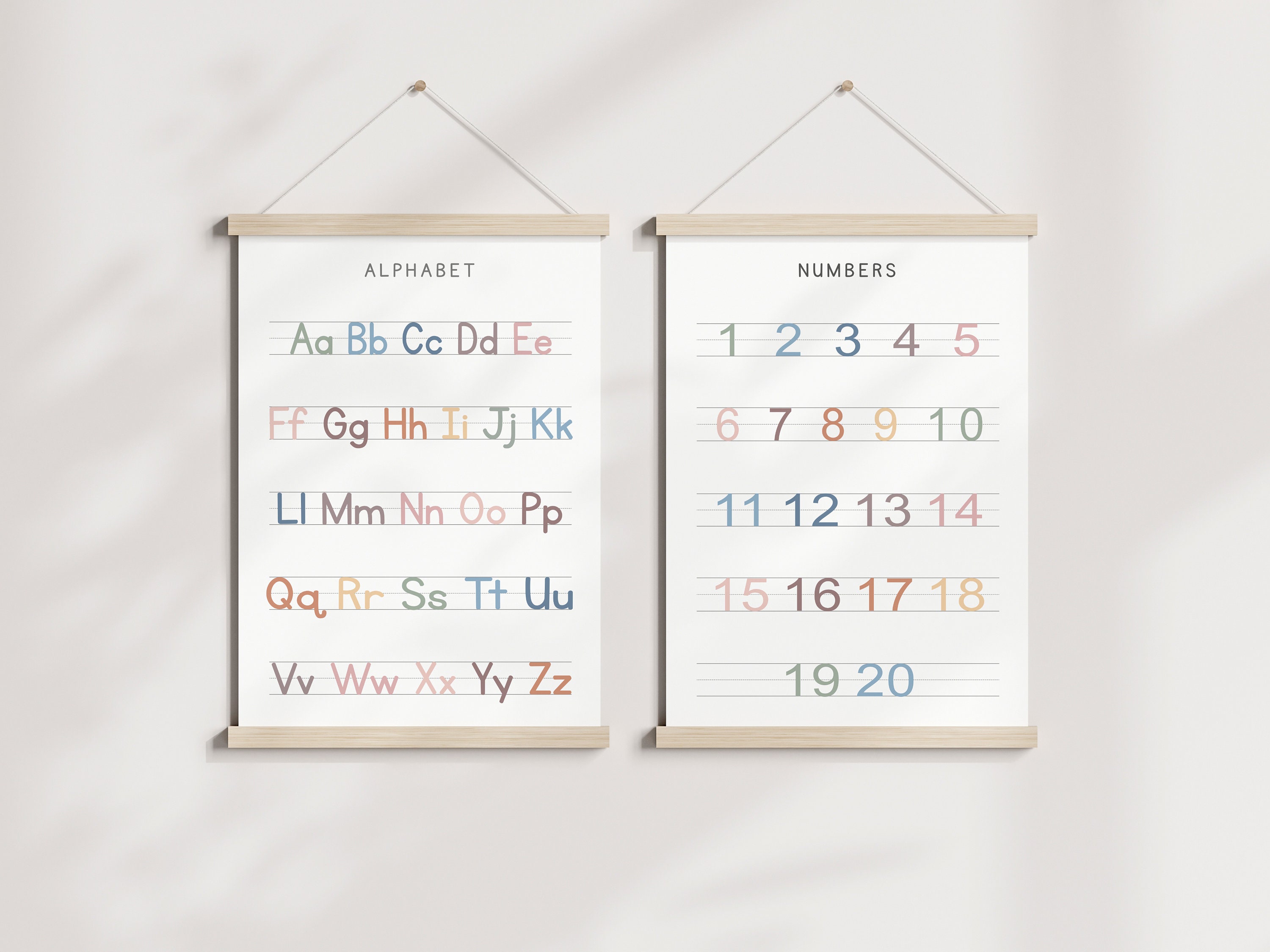 Rainbow Alphabet Poster Educational Wall Art for Kids - Etsy