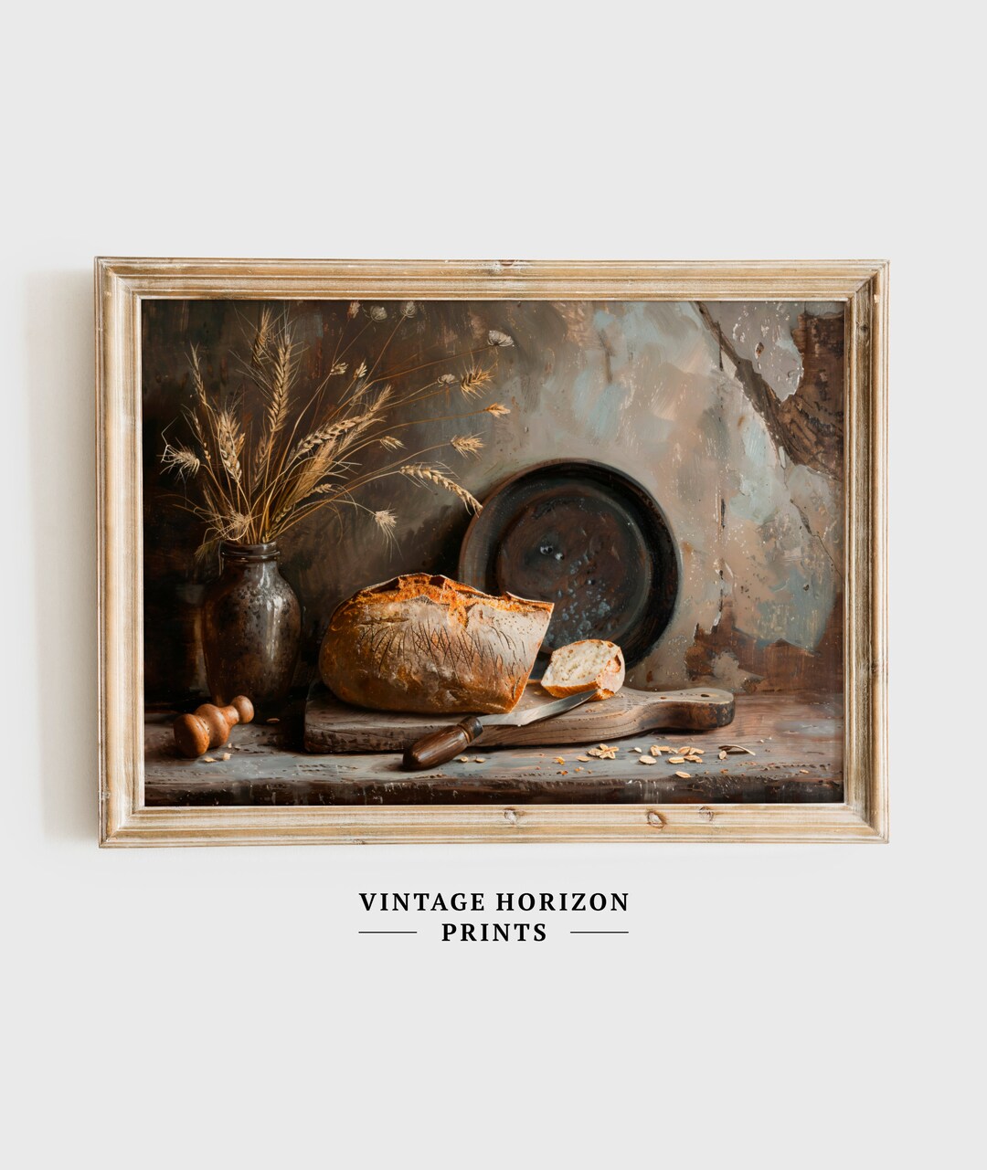 Vintage Bread Still Life Printable Country Kitchen Wall Art Bread Still ...