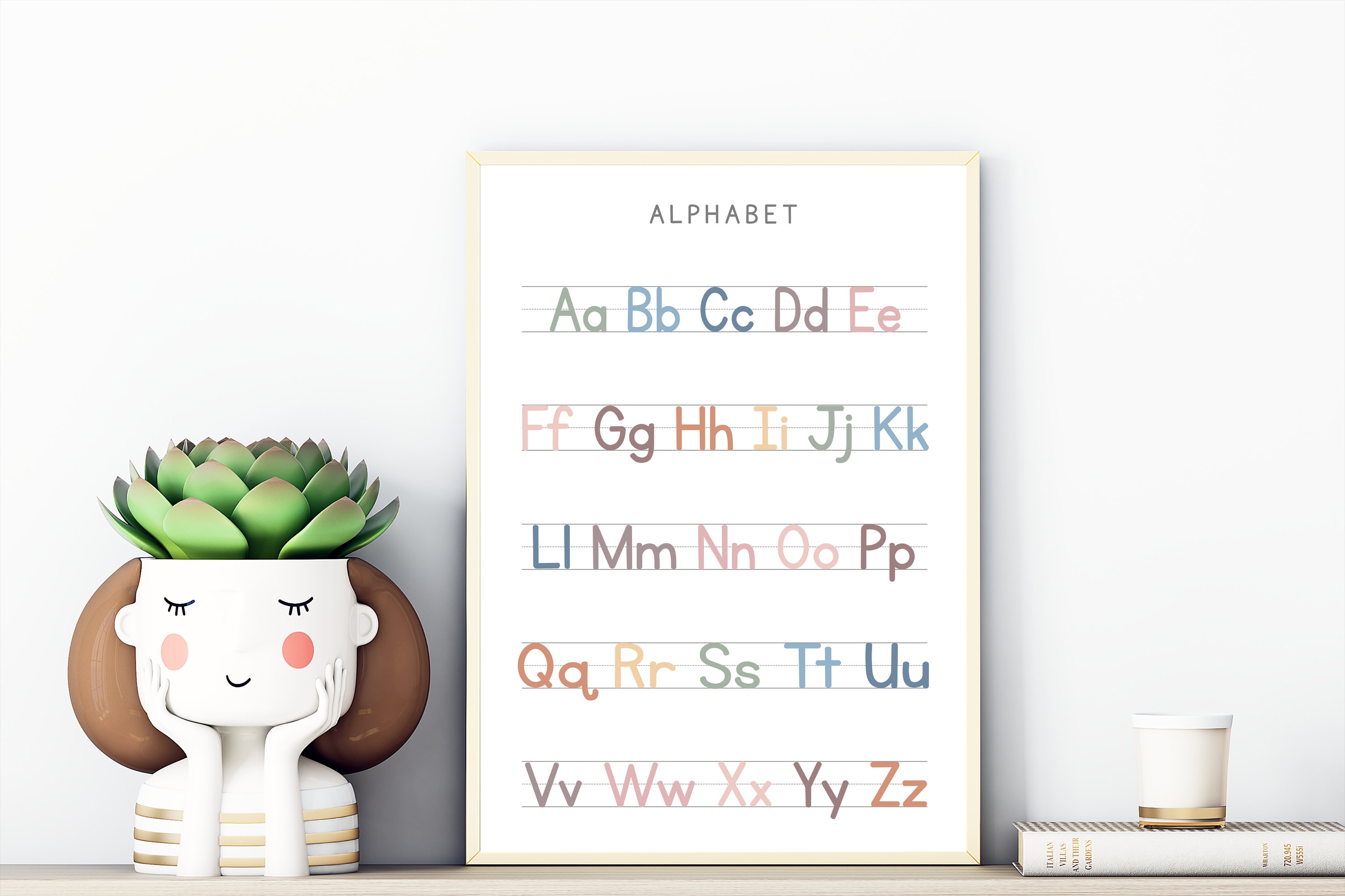 Rainbow Alphabet Poster Educational Wall Art for Kids - Etsy