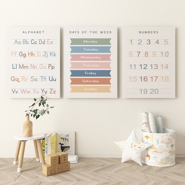 123 Kids Poster - Etsy