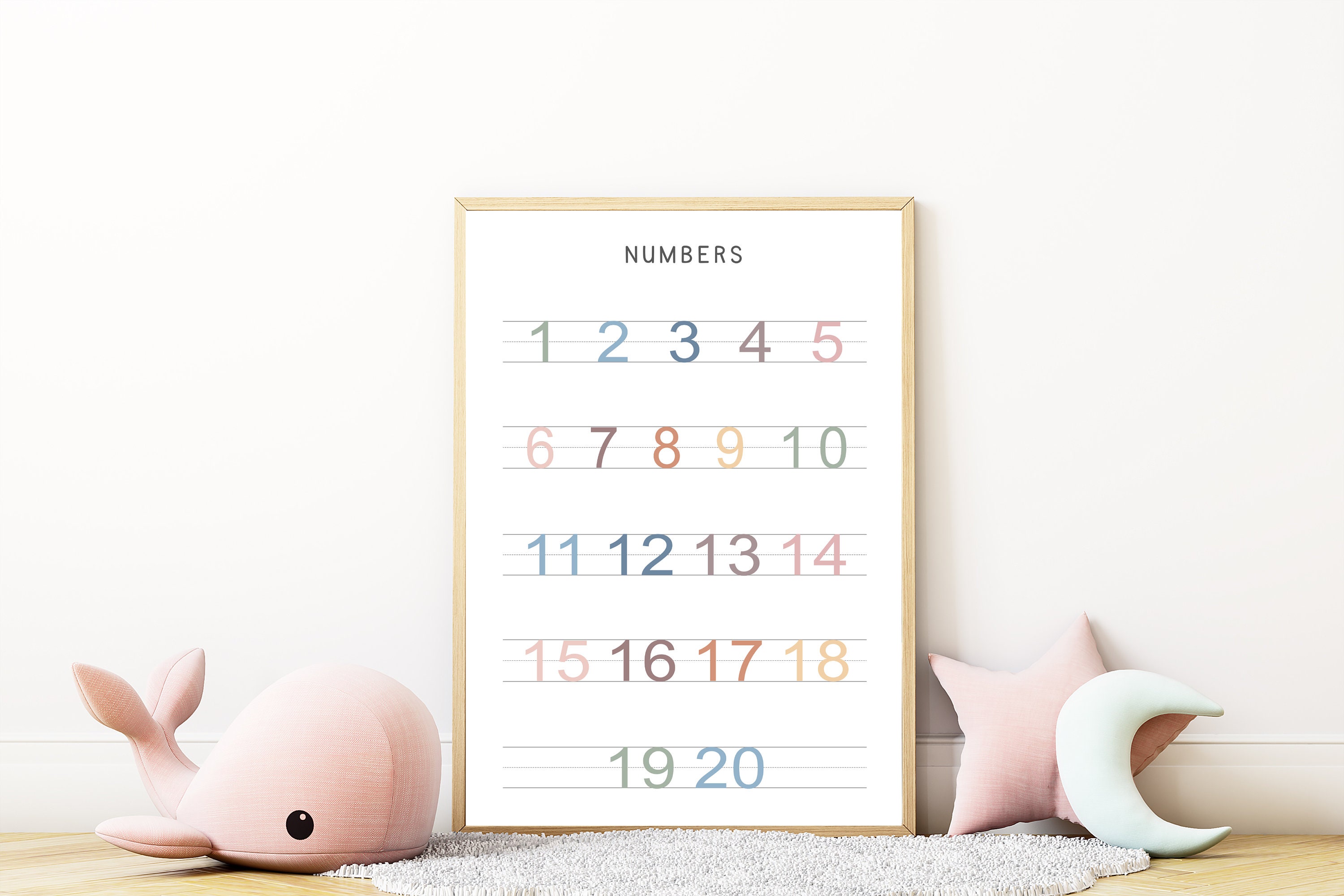 Rainbow Alphabet Poster Educational Wall Art for Kids - Etsy