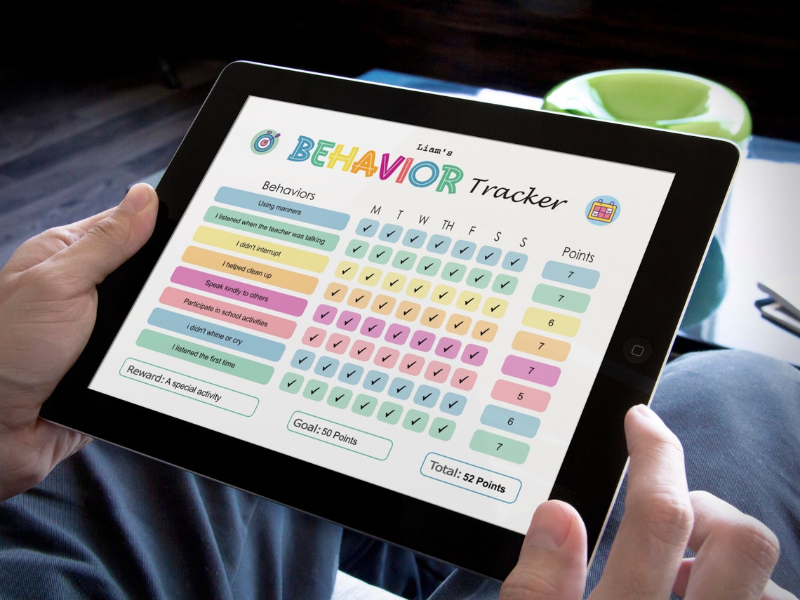 Editable Behavior Tracker Track and Improve Your Kids Habits ...