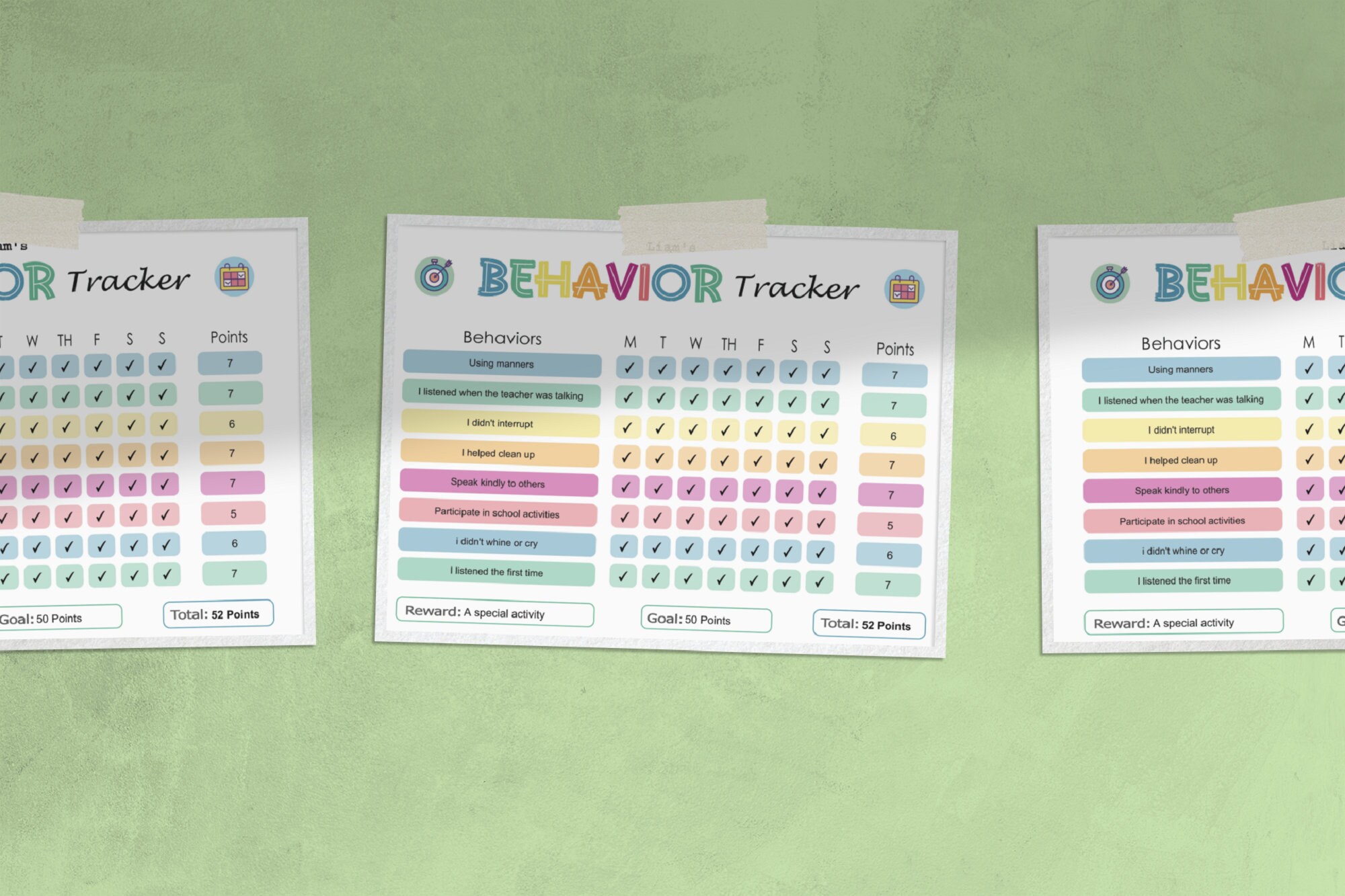 Editable Behavior Tracker Track and Improve Your Kids Habits ...