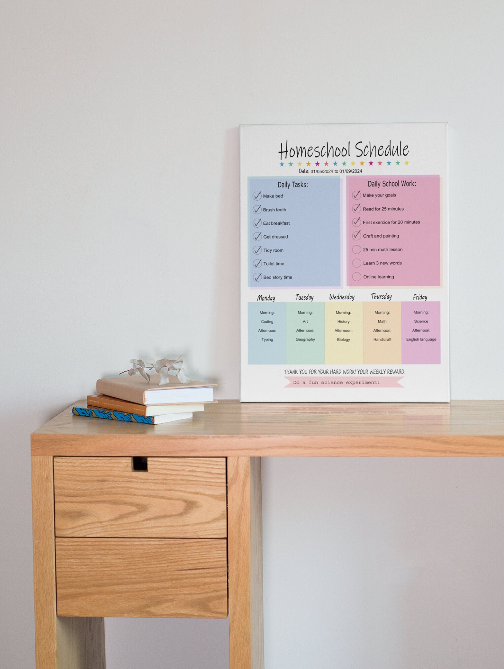 Editable Homeschool Schedule, Tailor Your Daily Checklist to Perfection ...