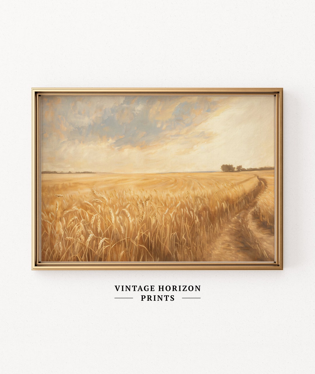 Classic Wheat Field Printable Farm Countryside Wall Art Warm Tones ...