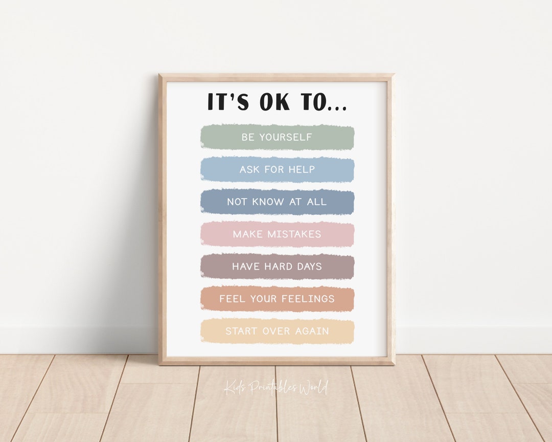 It's Ok to Make Mistakes, Therapy Poster, Therapy Office Decor ...
