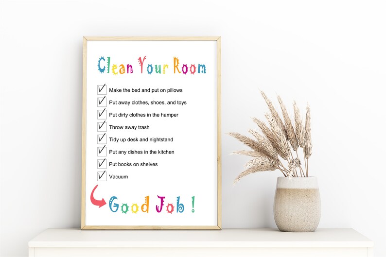 Editable Clean Your Room Chore Chart for Kids | Get Organized and Stay ...
