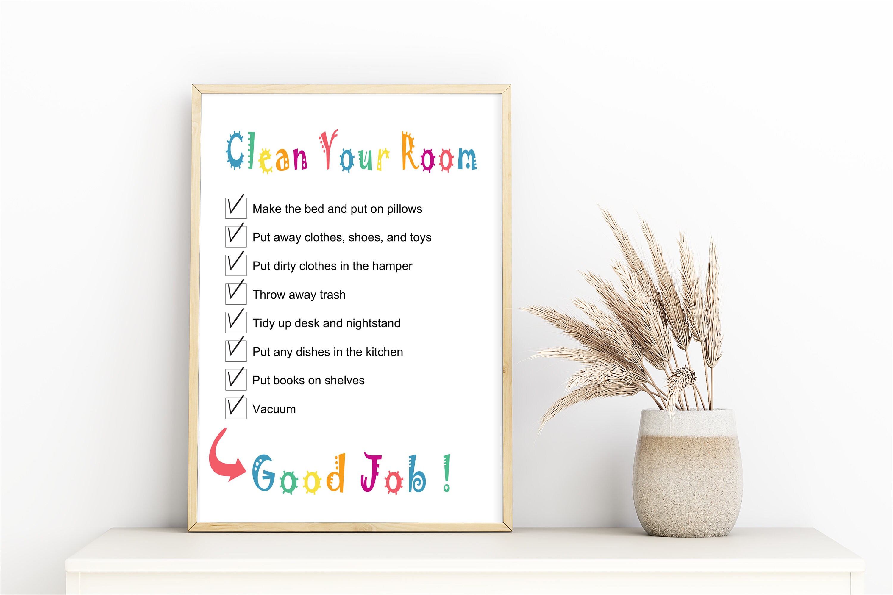 Editable Clean Your Room Chore Chart for Kids | Get Organized and Stay ...