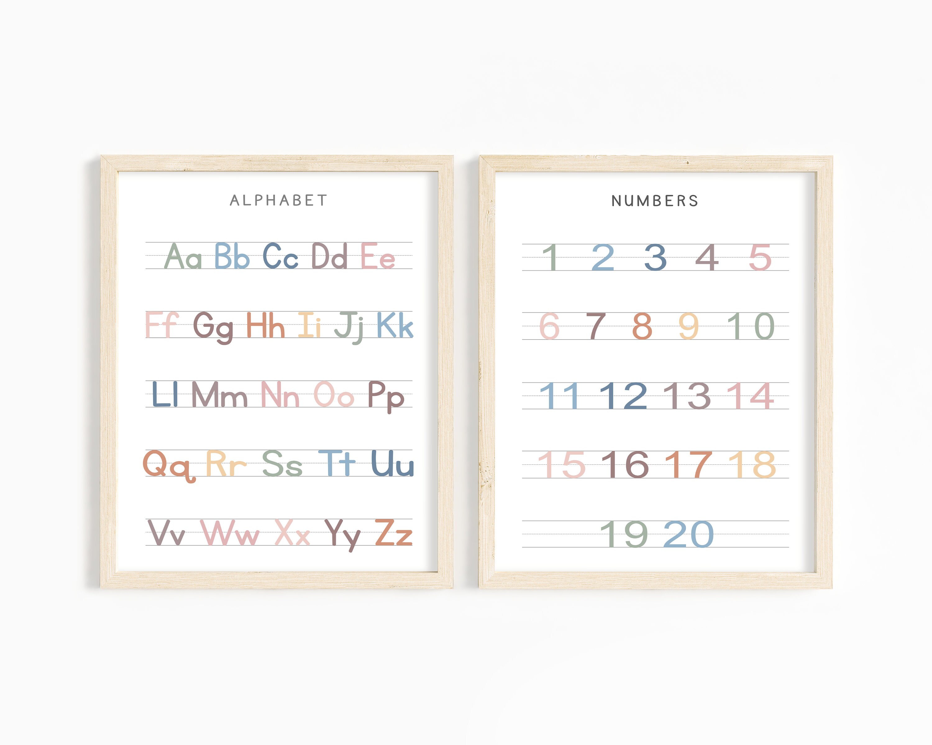 Rainbow Alphabet Poster Educational Wall Art for Kids - Etsy