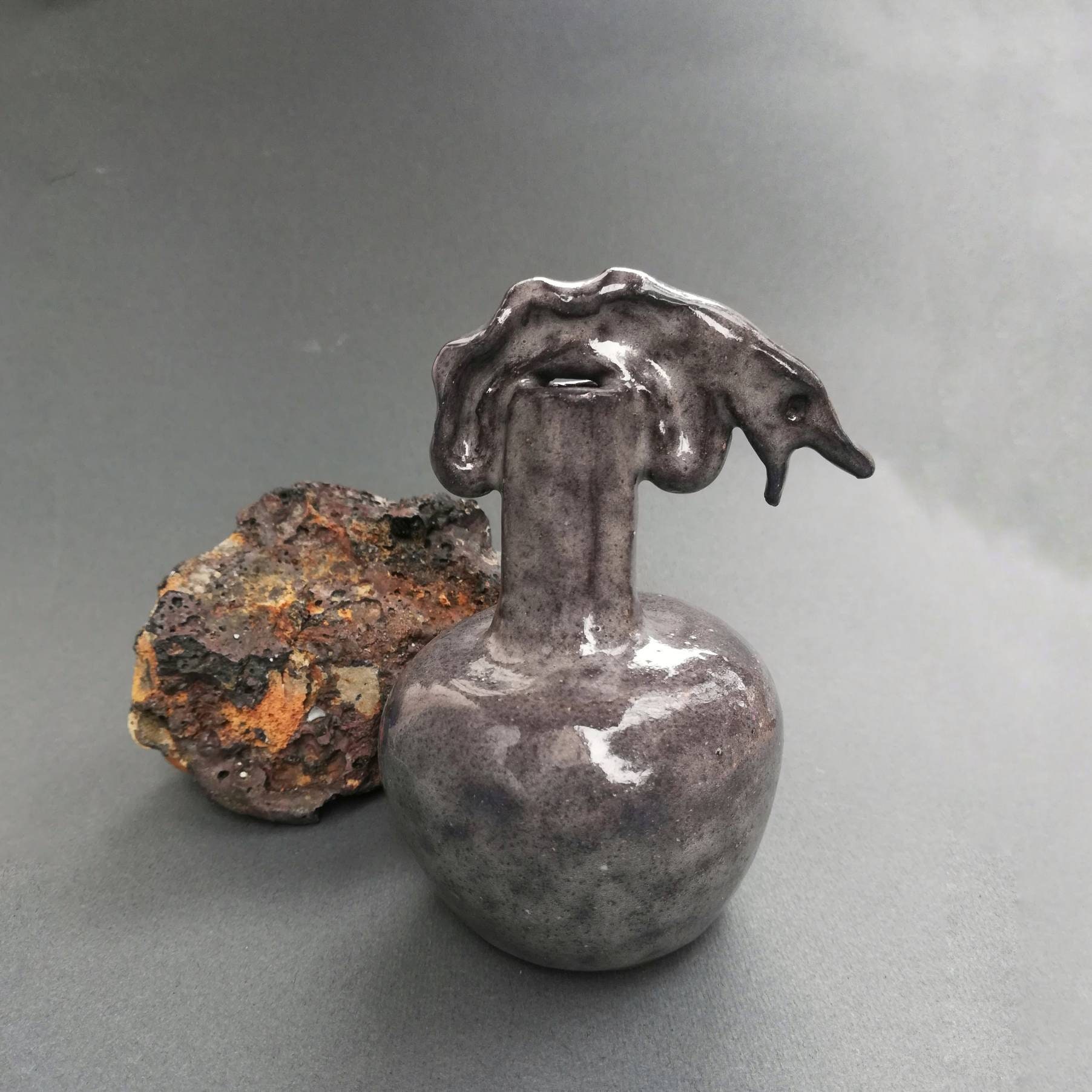 Small Ceramic Pot With Guardian. Etruscan Ceramic. - Etsy Singapore