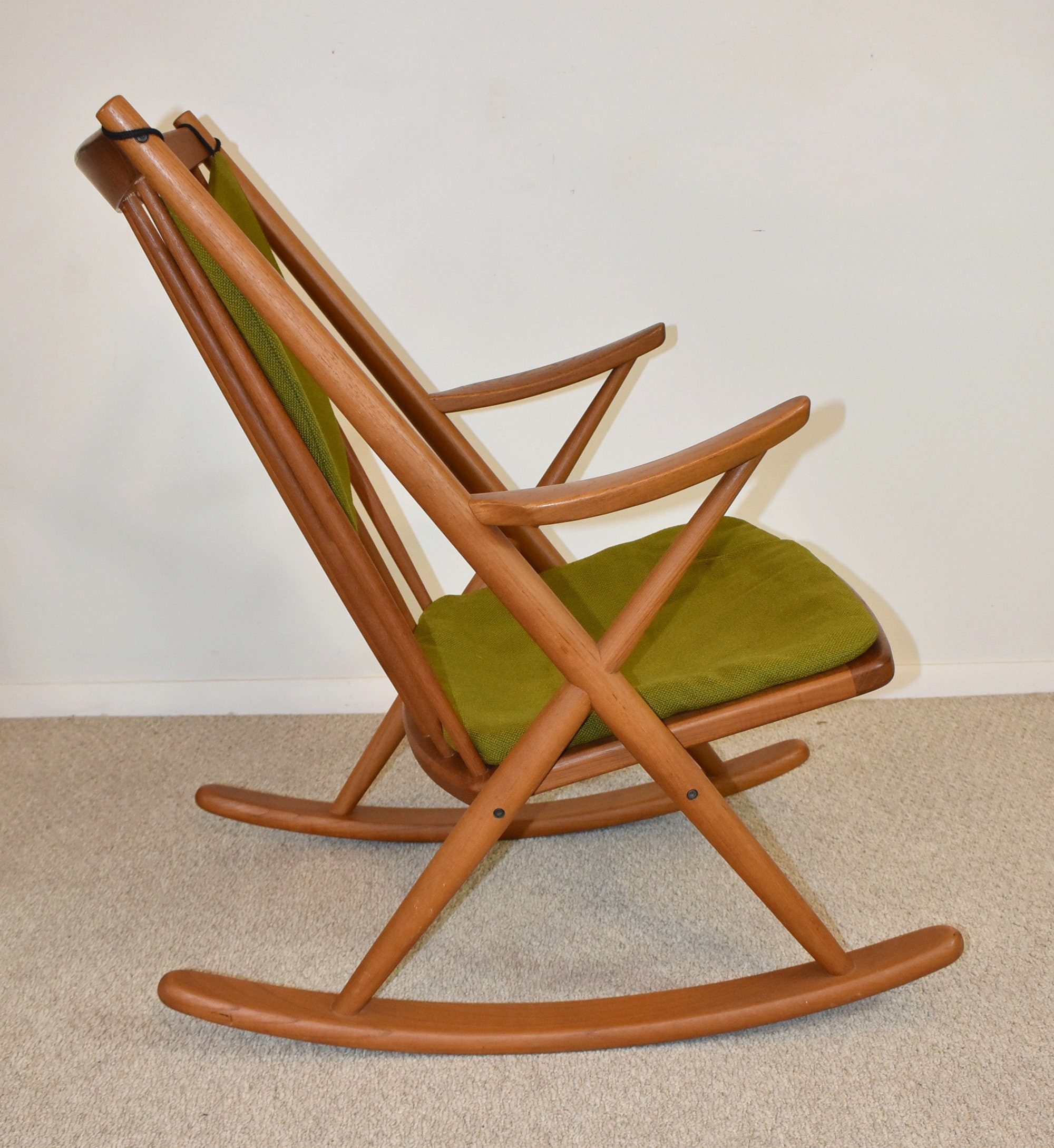 Danish Teak Rocking Chair by Frank Reenskaug for Bramin - Etsy