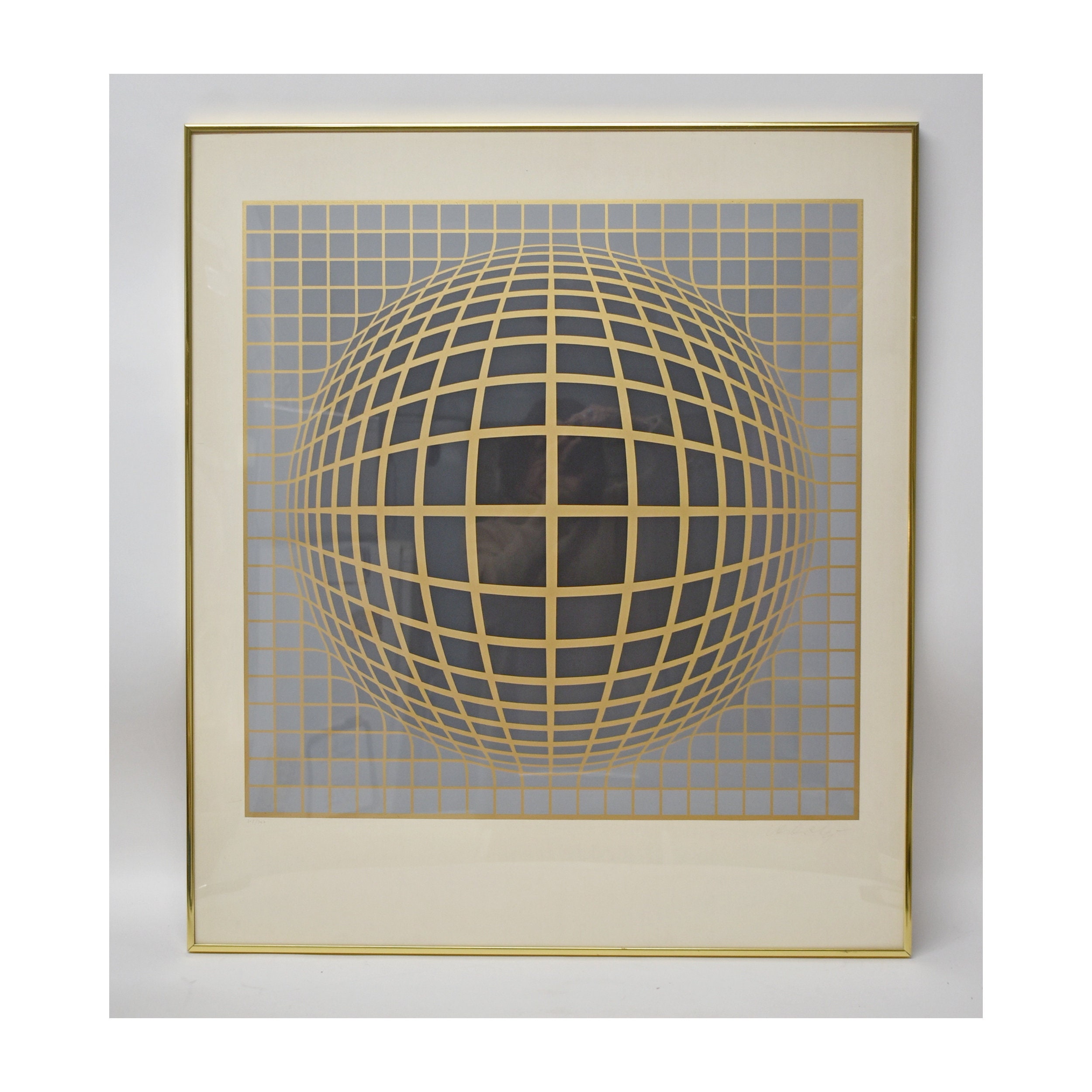 Op Art Seriograph Blue Sphere by Victor Vasarely 215/267 - Etsy