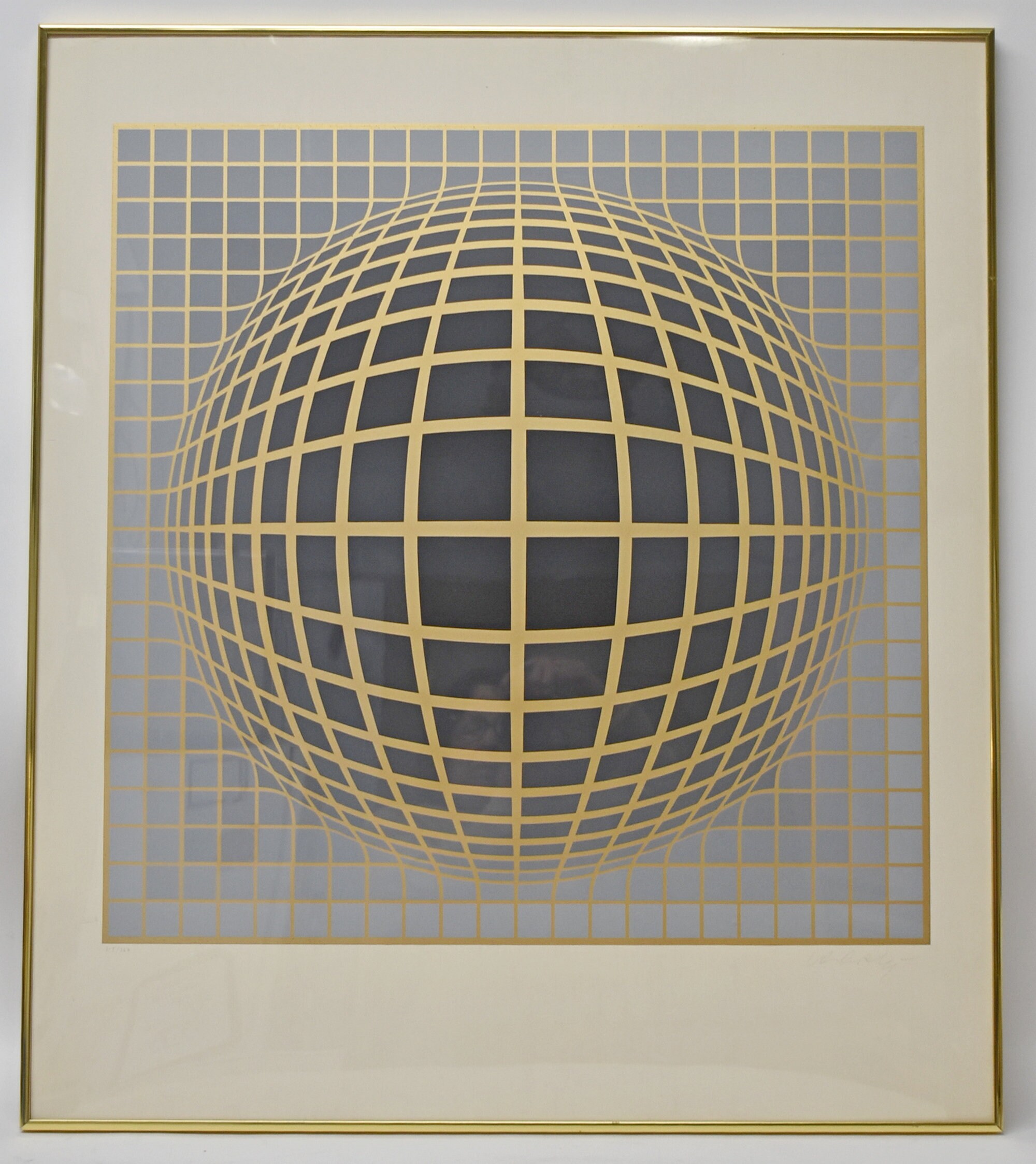 Op Art Seriograph Blue Sphere by Victor Vasarely 215/267 - Etsy