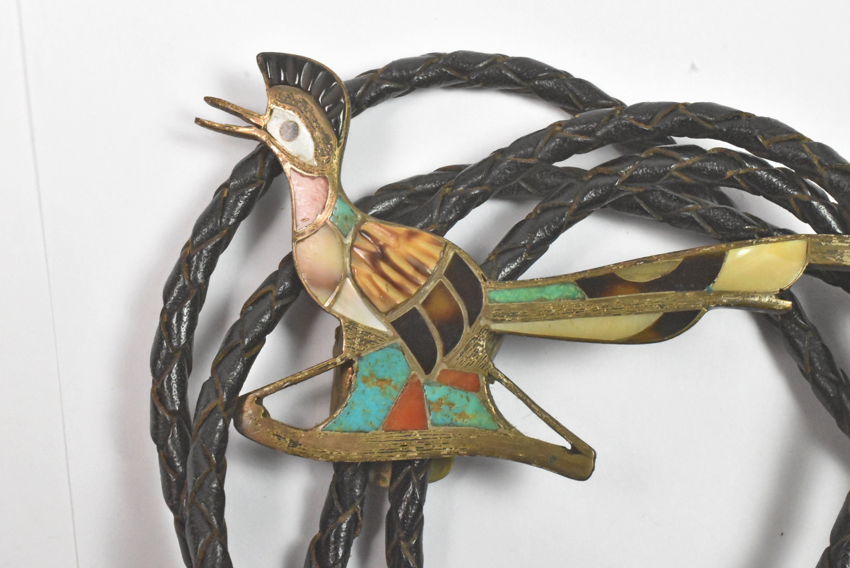 Native American Handmade Road Runner Bolo - Etsy