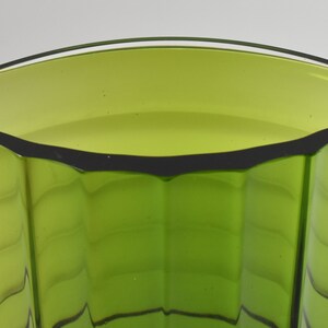 Green Ribbed Elliptical Art Glass Vase Alsterbro Sweden Circa - Etsy