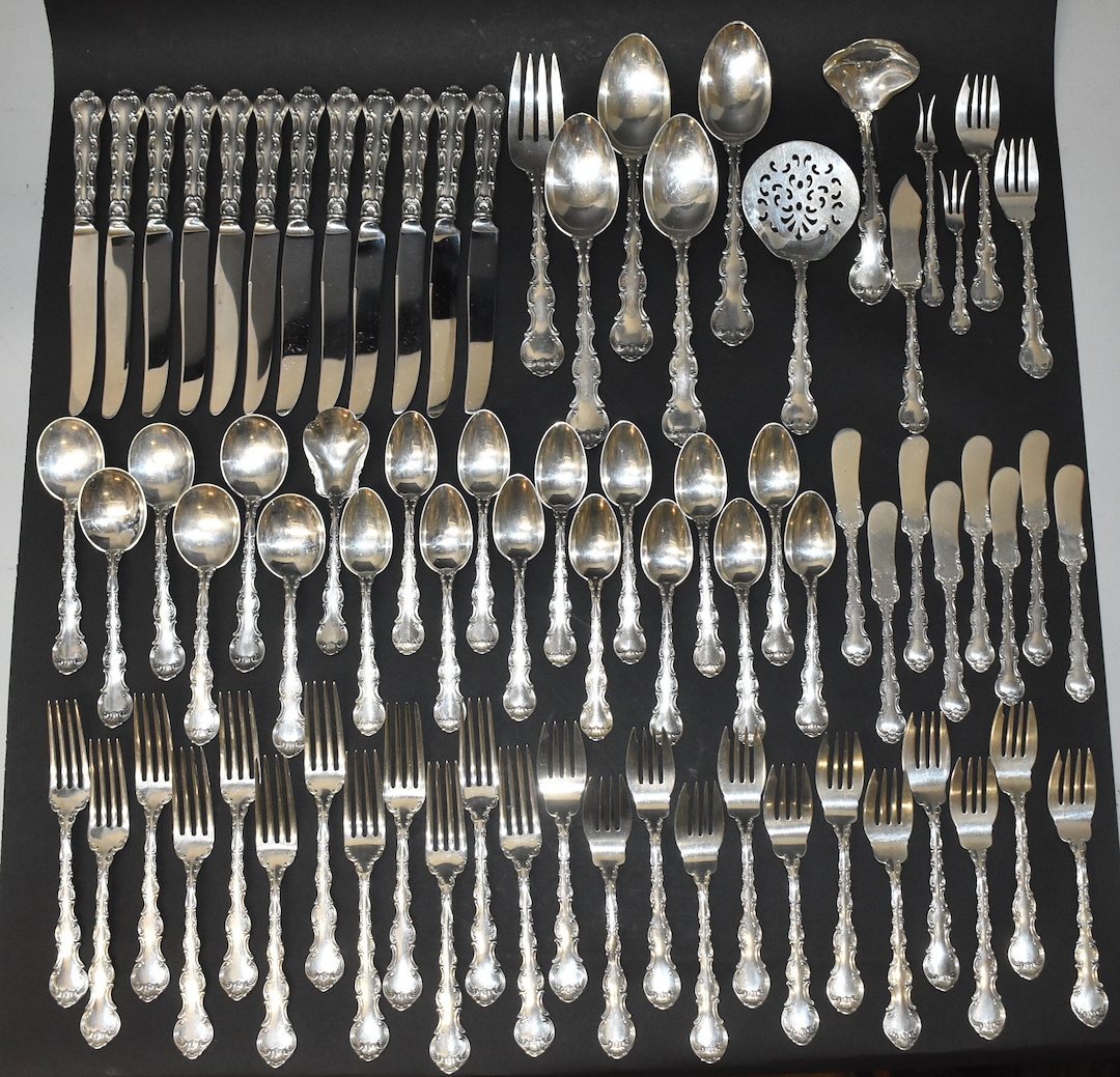 Gorham Sterling Silverware Strasbourg Pattern 75-piece Set - Etsy
