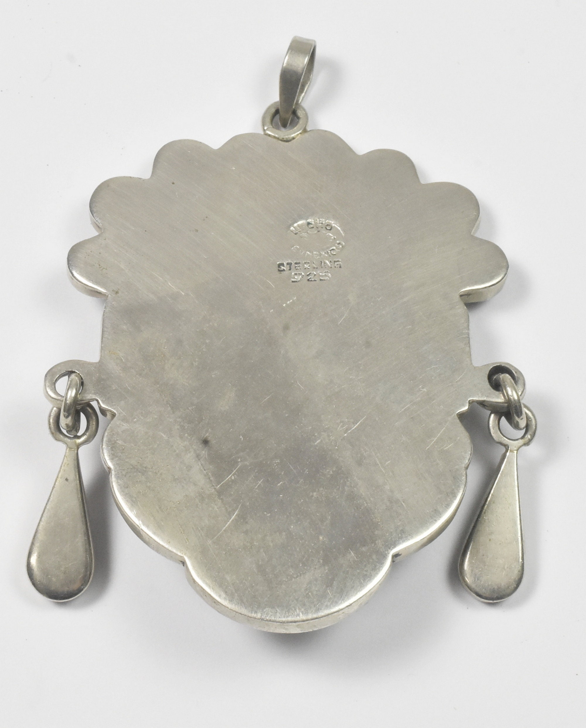 Vintage Mexico Sterling Mayan Aztec God Pendant Obsidian Face - Etsy