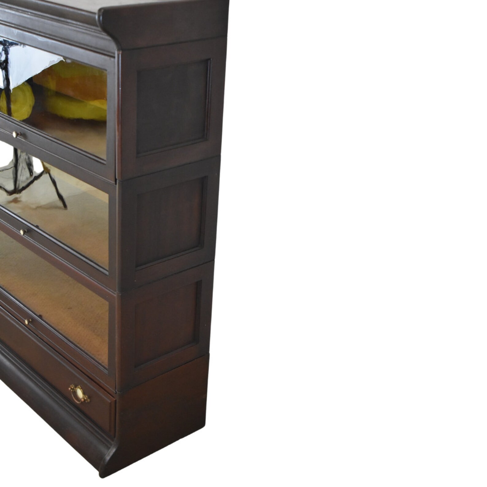 Barrister Bookcase ~ 3 Stack ~ Paneled Ends ~ Mahogany ~ Original Glass ...